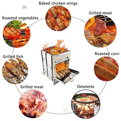Outdoor Stoves Portable Mini Grill Rack Stainless Steel Pan
