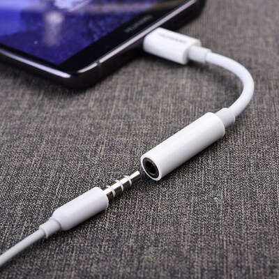 Original Huawei Type C Audio Cable USB-C To 3.5MM Earphone J