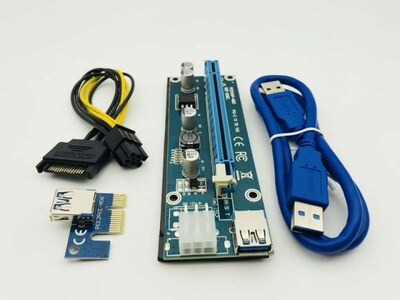 006C USB 3.0 PCIe PCI-E Riser Card PCI Express 1x to 16x Dat