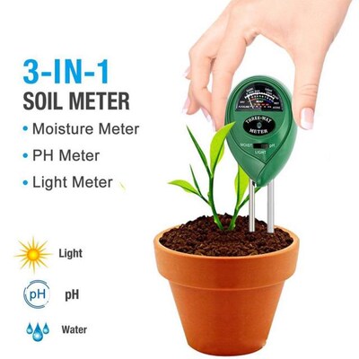 3 in1 Soil Moisture Sunlight PH Meter Tester for Plants Flow