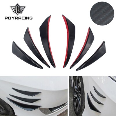 PQY - 6pcs/set niversal Fit Front Bumper Lip Diffuser Splitt