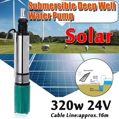 WOLIKE 25m 24V 320W Solar Water Pump High Lift Deep Well Pum