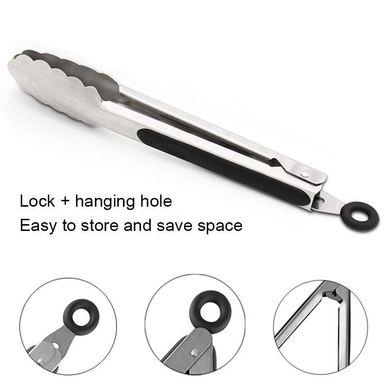 Food Clip Buffet Clamp Metal BBQ Tongs Multifunction Grill T_虎窝淘