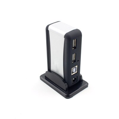 7 Port Hi-Speed 480 Mbps USB 2.0 Hub +Power Adapter for PC L