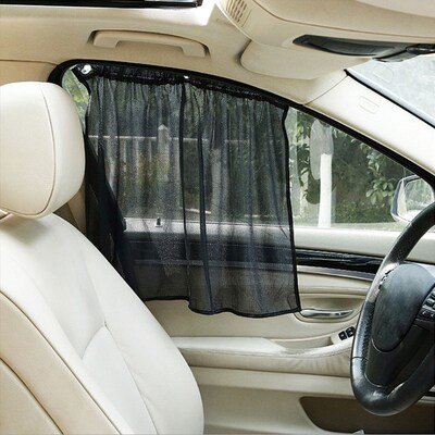 2Pcs Car Curtain Side Window Car Sun Shade Curtain Windshiel