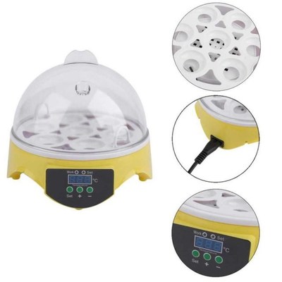 EU Plug 7 Eggs Incubator Poultry Incubator Brooder Automatic