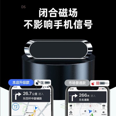 Magnetic Car Phone Holder Rotatable Mini Strip Shape Stand F