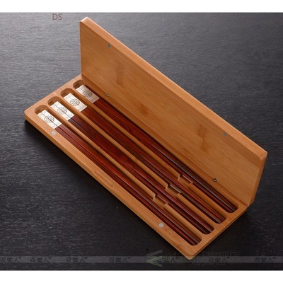 Red Wood Chopsticks Gift Box Luxury Chinese Wooden Chopstick