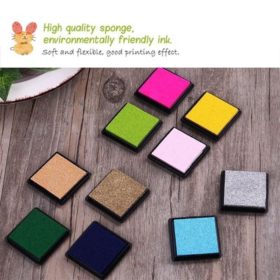 LTNICE 20pcs Multi-colored Giant Ink Pads Stamp Pads for DIY