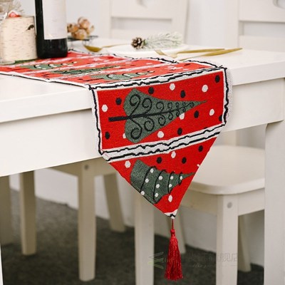 Christmas Decoration Dinning Table Runner Exquisite Table Fl