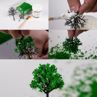 Artificial Grass Powder Miniature Tree Snow Micro Garden Lan