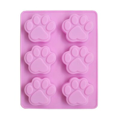 Six lines of silica gel cake mold 适用于 dog footprints 6 pi