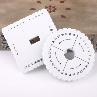 2Pcs/Set Braiding Disks Round Square Kumihimo Beading Cord D