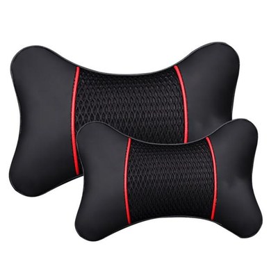 Leather Car Seat Neck Pillow Head Protector Safety Auto Head