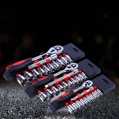 12 Pcs Automobile Motorcycle Repair Tool Case Ratchet Wrench
