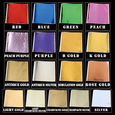 Taiwan Gold Leaf Imitation Fs Gilded Paper 10Sheets 8x8.5cm
