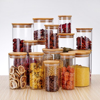 Glass Jar with Lid Cookie Jar Kitchen Jars and Lids Mason ca