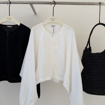 米米26年早春2026春款长袖宽松短外套C606