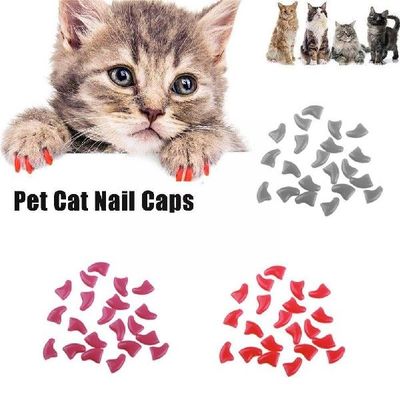 极速Colordful Cat Nail Caps Soft Cat Claw Soft Silicone Paws