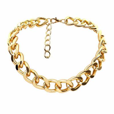 极速Fashion personality thick Achain Cuban necklace retro pu