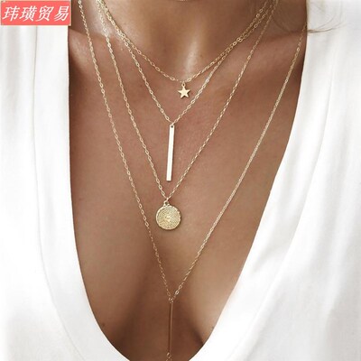 极速Mode multicouche colliers et pendentLifs Vintage lune Co