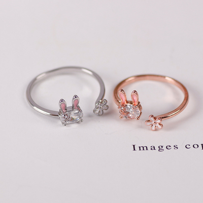 极速Hotc Selling Fashion Jewellery Womens Ring Cute Rabbit