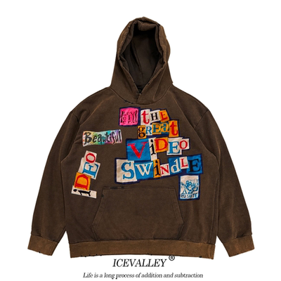 MELANIN字母贴布水洗连卫