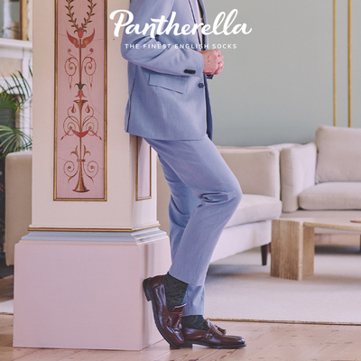 Pantherella联名款男士丝光棉袜