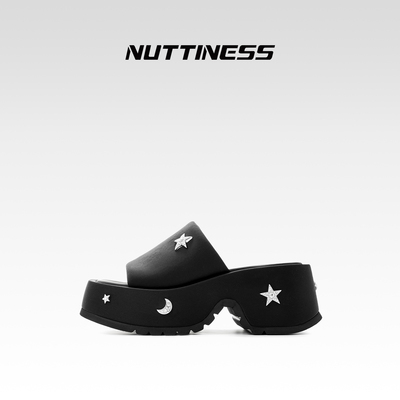 时尚简约百搭增高休闲星星一字拖