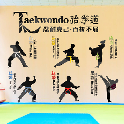 速发装拳墙馆武馆荣誉墙学员风采展示照片墙墙面跆饰道贴纸画布置