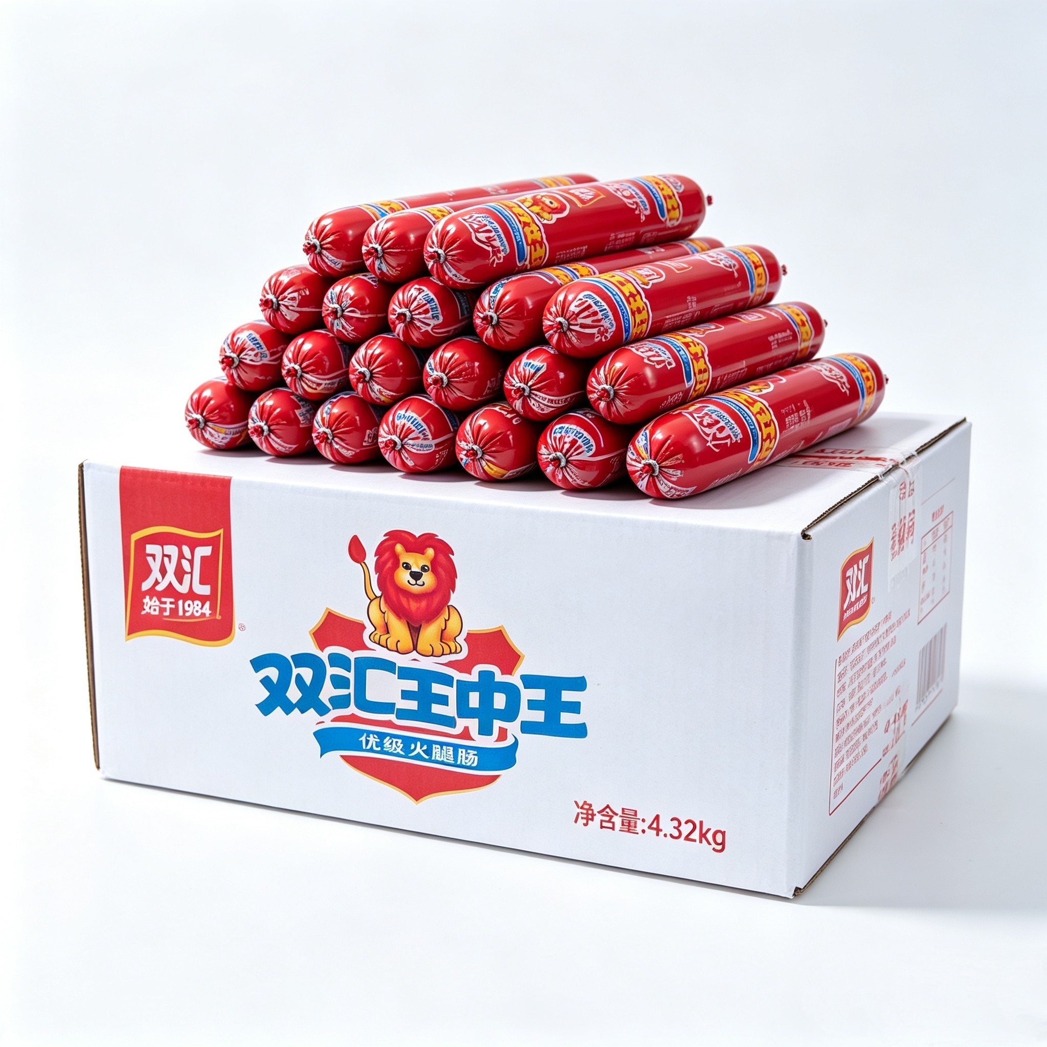 双汇王中王优级火腿肠240g整箱商用包装即食肠类独立包装火腿肠