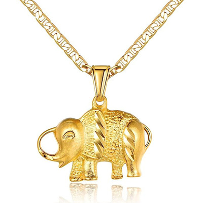 Light Luxury Auspicious Elephant Metal Necklace Elephant