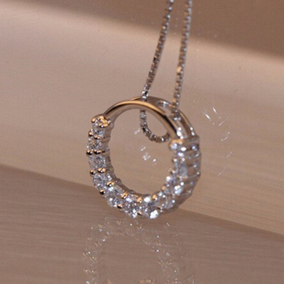 Korean Version Of Very Simple Necklace Short Hollow Circle