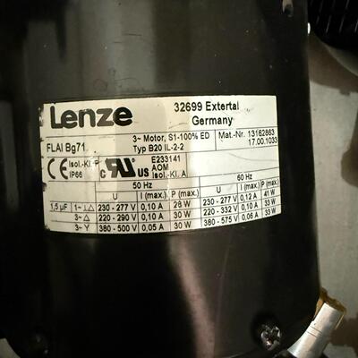 FLAI Bg71 B20 IL-2-2 Lenze伦茨工控三相电机议价维修