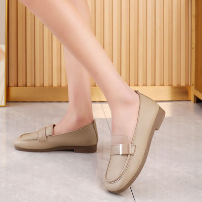 品牌鞋服华南仓乐福鞋女鞋英伦风一脚蹬乐福鞋女新款英伦风女单鞋