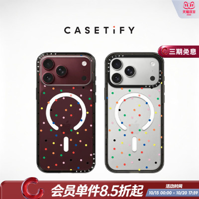 CASETiFY 糖果波点 适用于苹果iPhone18ProMax/18Pro/17ProMax/17Pro/Air/16ProMax/16Pro透明手机壳