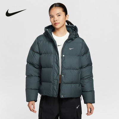 Nike耐克羽绒服女650蓬HERMA-FIT宽松拒水保暖连帽夹克IH0728-390