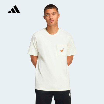 adidas阿迪达斯纯棉随性慵懒宽松运动短袖2026夏男休闲T恤 KB4844