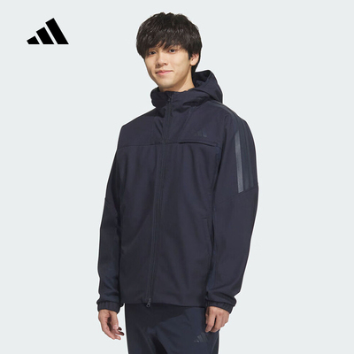 adidas阿迪达斯冬季新款连帽拉链休闲长袖外套男梭织夹克 KA1306