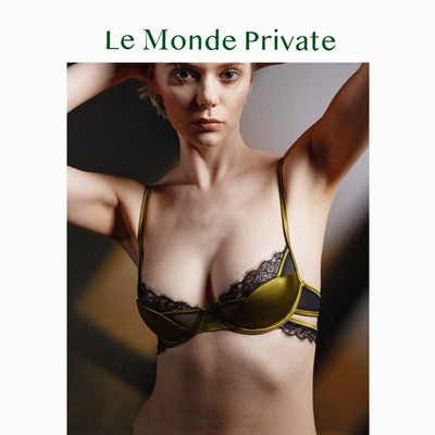 悦己engraving系列钢圈真丝文胸