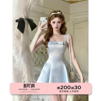 JOYKIKI鹅了么【法式梦露】纯欲千金吊带连衣裙女春短款气质裙子