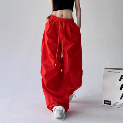 Adre降落伞工装裤女2026夏季美式高腰街舞运动宽松显瘦休闲阔腿裤