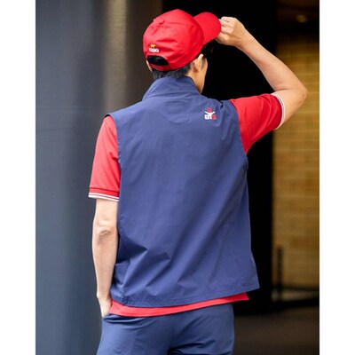 21109日本正品高尔夫春夏男士薄款防风拉链立领运动速干马甲背心