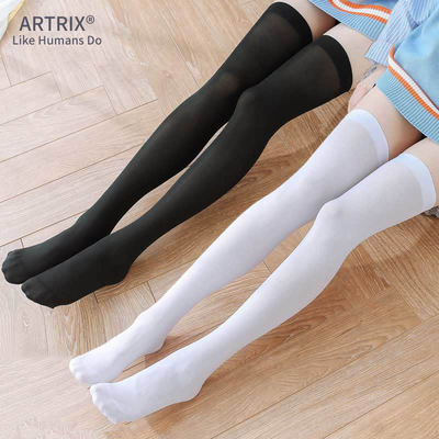 加长袜子过膝女白色防滑大腿黑丝袜薄款中筒小腿袜黑色ins长筒JK