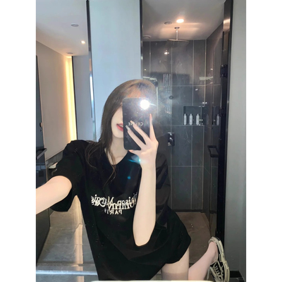 ELOF01763# 官图 21支纯棉210克（100%棉）慵懒宽松卡通印花短袖T