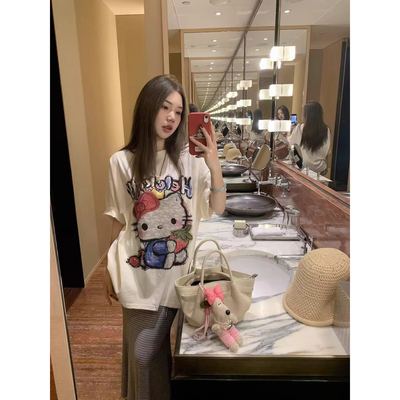 ELOF02020# 官图 21支纯棉-210克（100%棉） 2026年夏装短袖T恤女