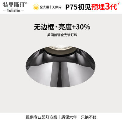 P75预埋无边框全光谱筒灯射灯
