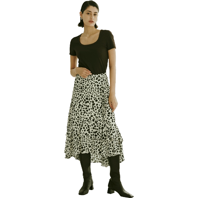 轻奢优雅女装豹纹系列弗拉半裙