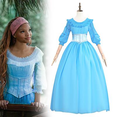 电影小美人鱼 The Little Mermaid连衣裙cos舞台表演演出服