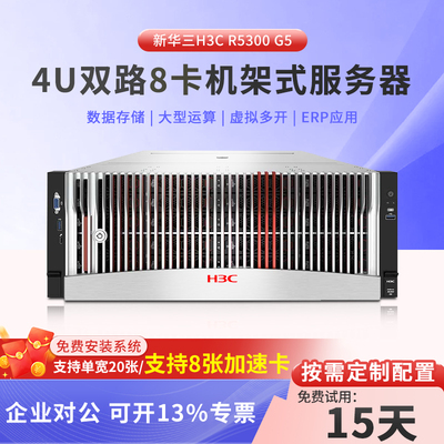 新华三H3C R5300G5 4U双路机架式8卡GPU服务器AI算力主机deepseek